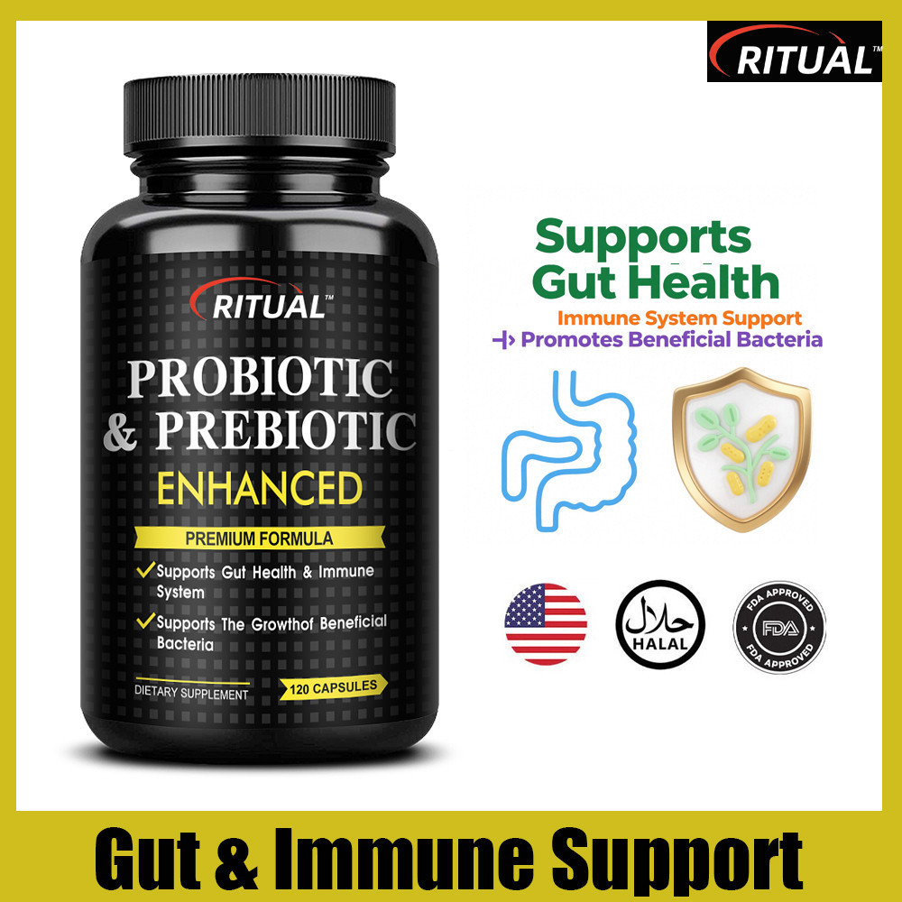High Potency Probiotics Capsules for Gut Health - Organic Prebiotics ...