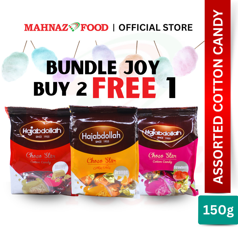 Hajabdollah Assorted Cotton Candy 150G | Halva Pashmak Iran | Milky ...