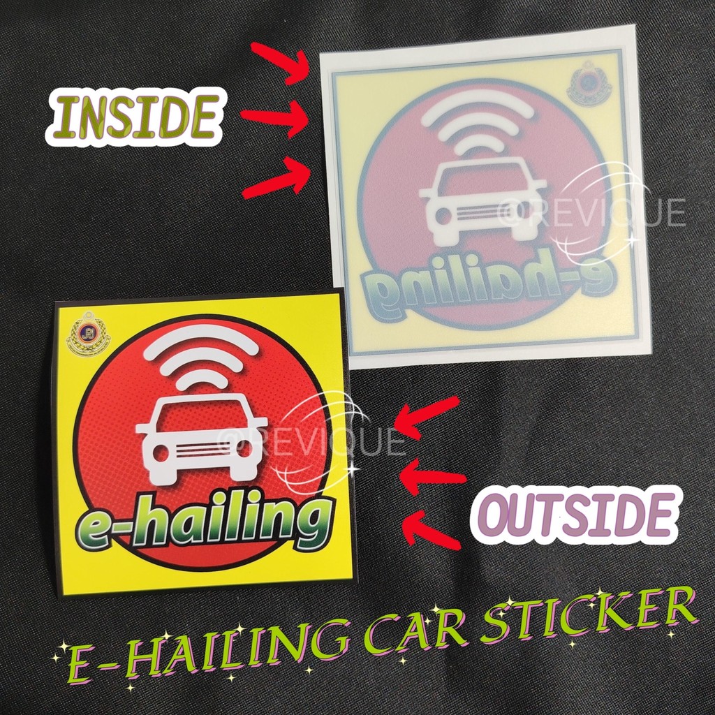 Grab No Smoking Driver Car Sticker Ehailing Dilarang Merokok Pelekat ...