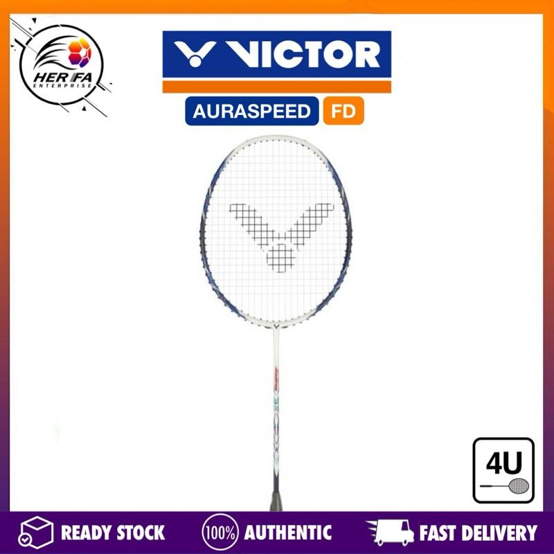 VICTOR Auraspeed FD 3UG5 / 4UG6 Badminton Racket FREECORE Max Tension ...