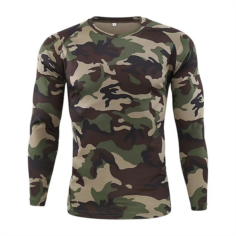 Hunting 3d Printed T-shirt Camouflage T Shirt Camo Long Sleeve Spring ...