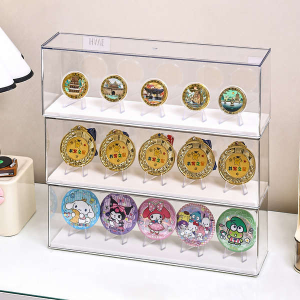 medal display medal frame Commemorative Coin Collection Box Gold ...