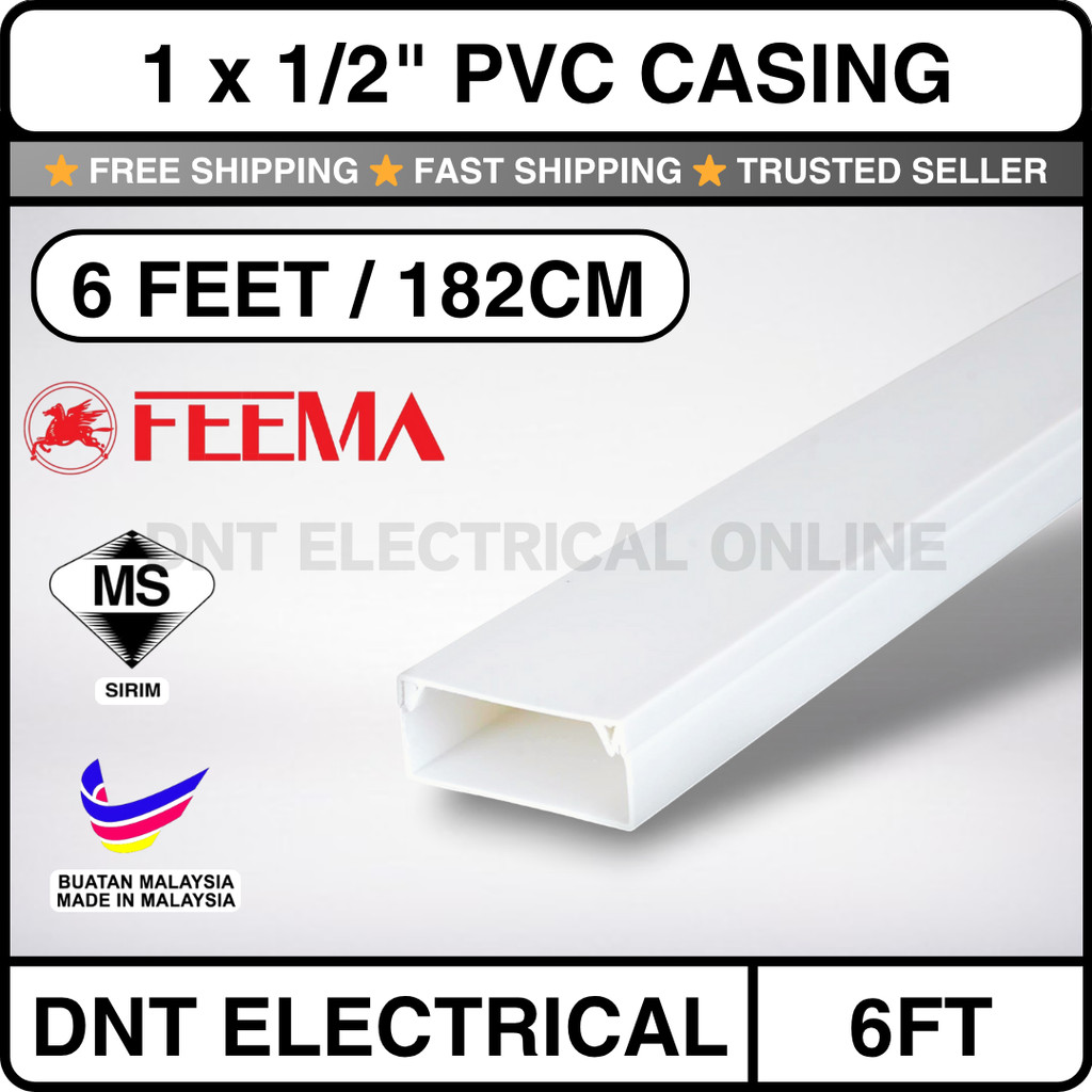 (6FEET / 182CM) 40mm x 20mm - Wiring Casing Electrical Casing Trunking ...