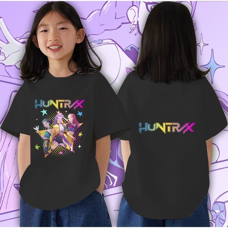 FUZZY & Kpop Demon Hunters T-Shirt Ba 100u Kids Mira Rumi Zoey Family ...