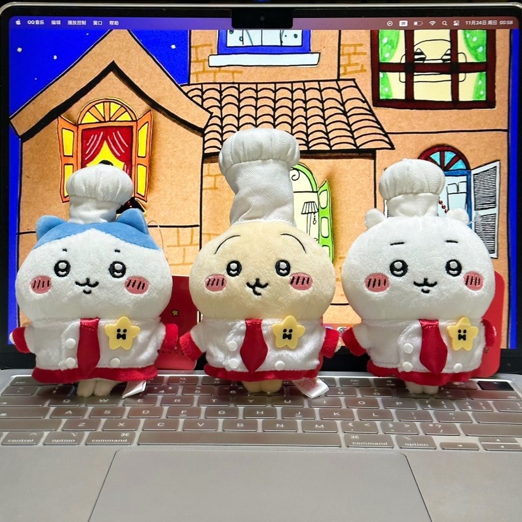 Chaji Plush Toy Japanese Cute chiikawa chiikawa Restaurant Chef Pendant ...