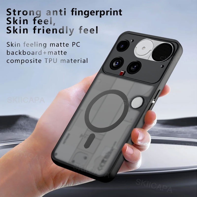 Nothing Phone 3 Case Matte Shockproof Hard Wireless Charging Magnetic ...