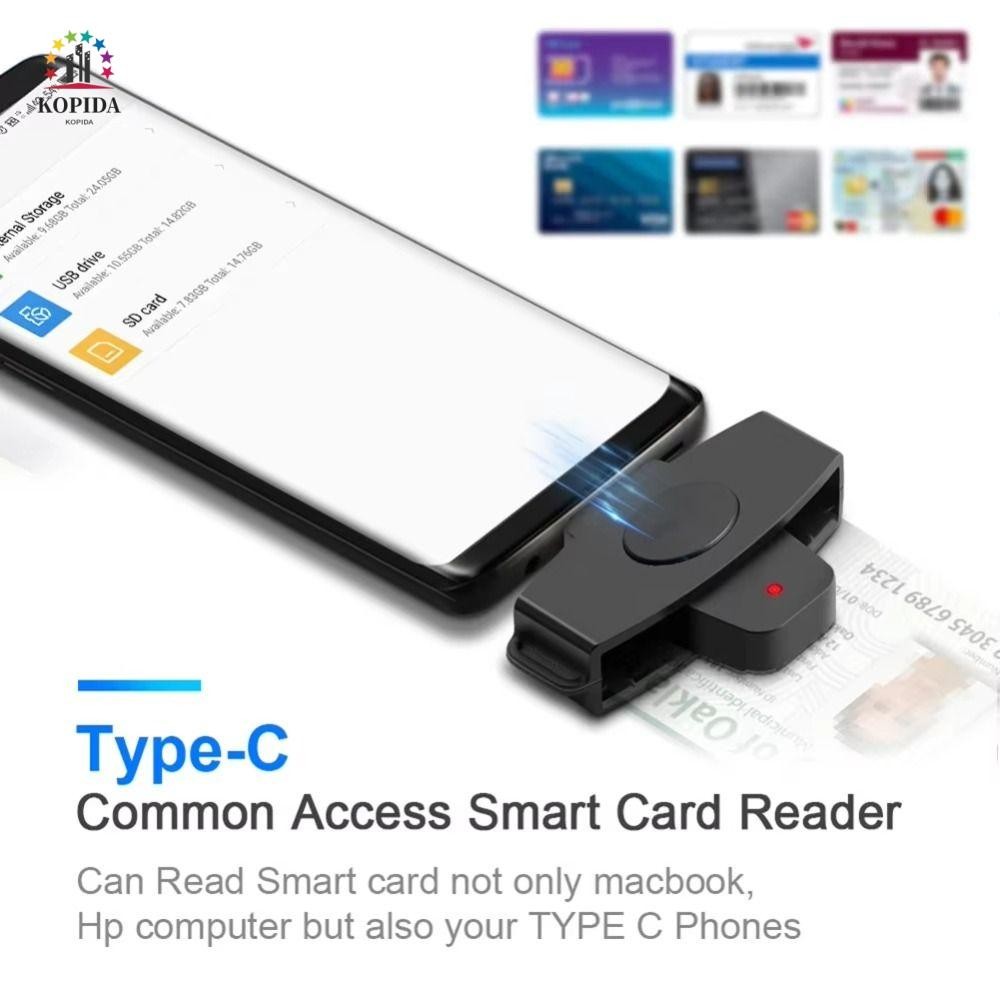 WILLIS Smart Card Reader, Type C Adapter Data Transfer Card Reader ...