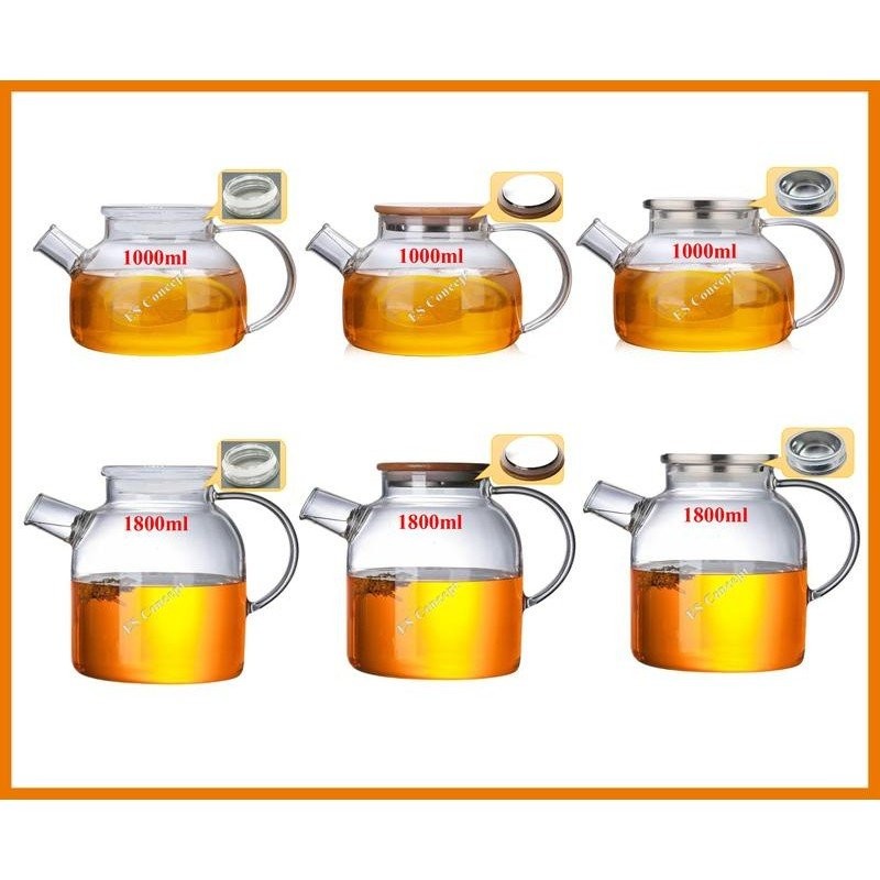 Water pitcher Borosilicate glass jug Water jug Water pitcher with lid ...