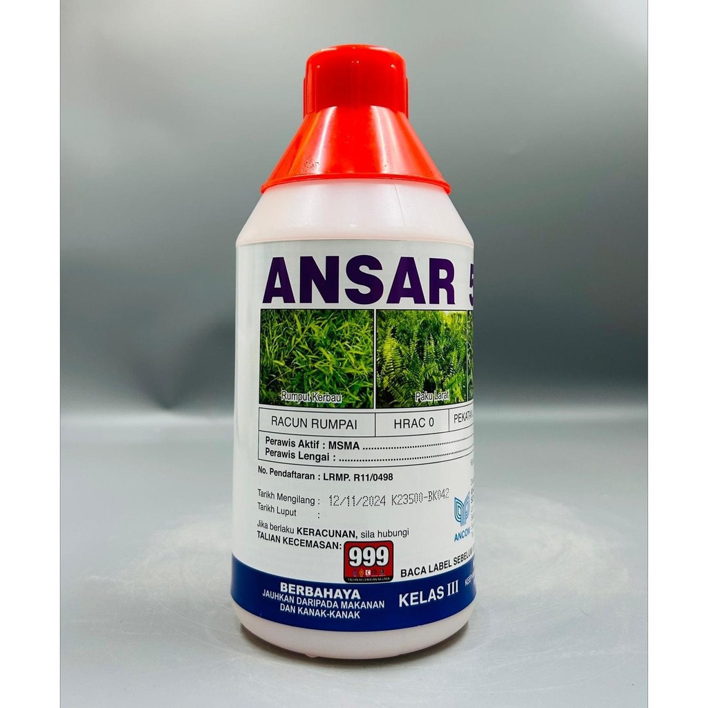 ANSAR 550 MSMA 35.5% 4 Liter Herbicide Weed Grass Killer Racun Rumpai ...