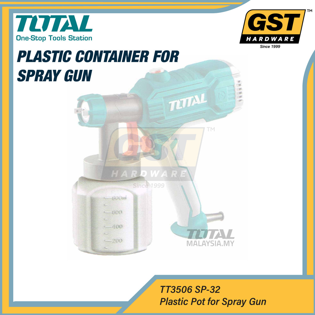 Total TT3506-SP-32 Plastic Pot for Spray Gun | 800ml | Periuk Plastik ...