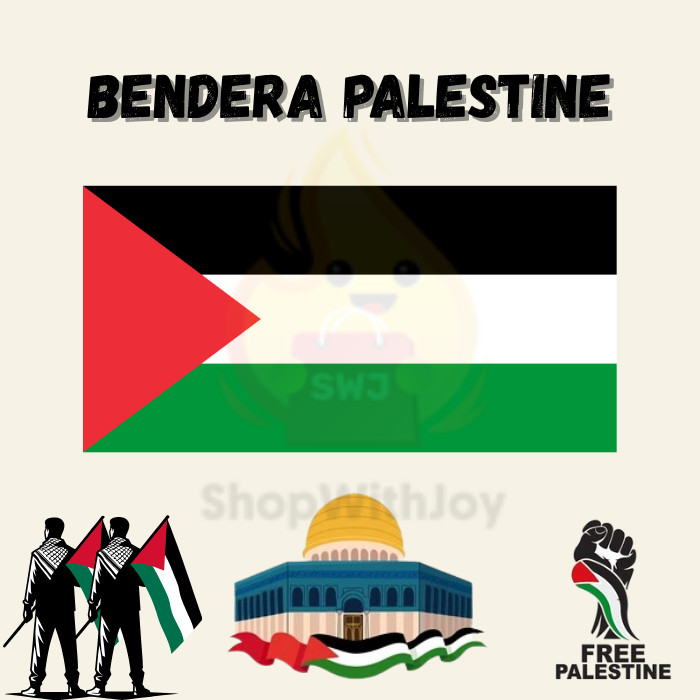 【ShopWithJoy】Palestine National Flag Bendera Negara Palestin Palestine ...