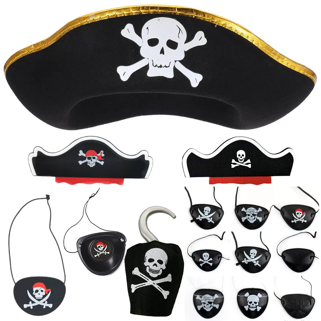 Black Pirate Captain Eye Mask Party Favors And New Costume Props ...