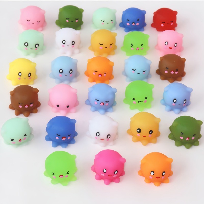 Mini Octopus Stress Balls Toy Squishy Stress Ball for Kids Fidget ...