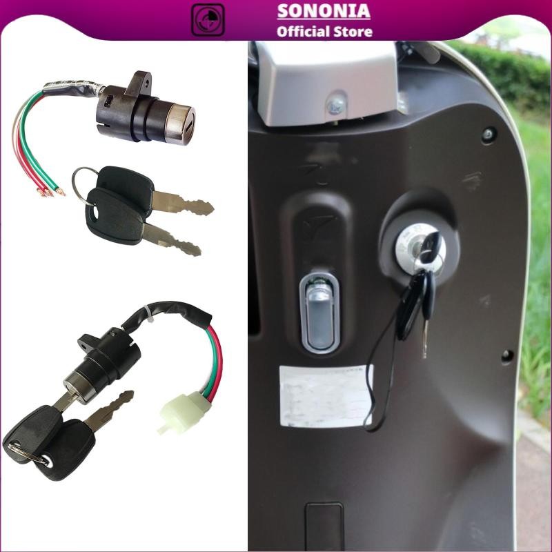SONONIA Motorcycle Battery Locks Ignition Switch Ignition Starter Key ...