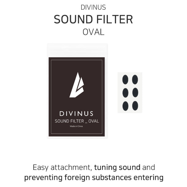 DIVINUS SOUND FILTER OVAL - IEM Earphone Replacement Filter for 3mm x ...