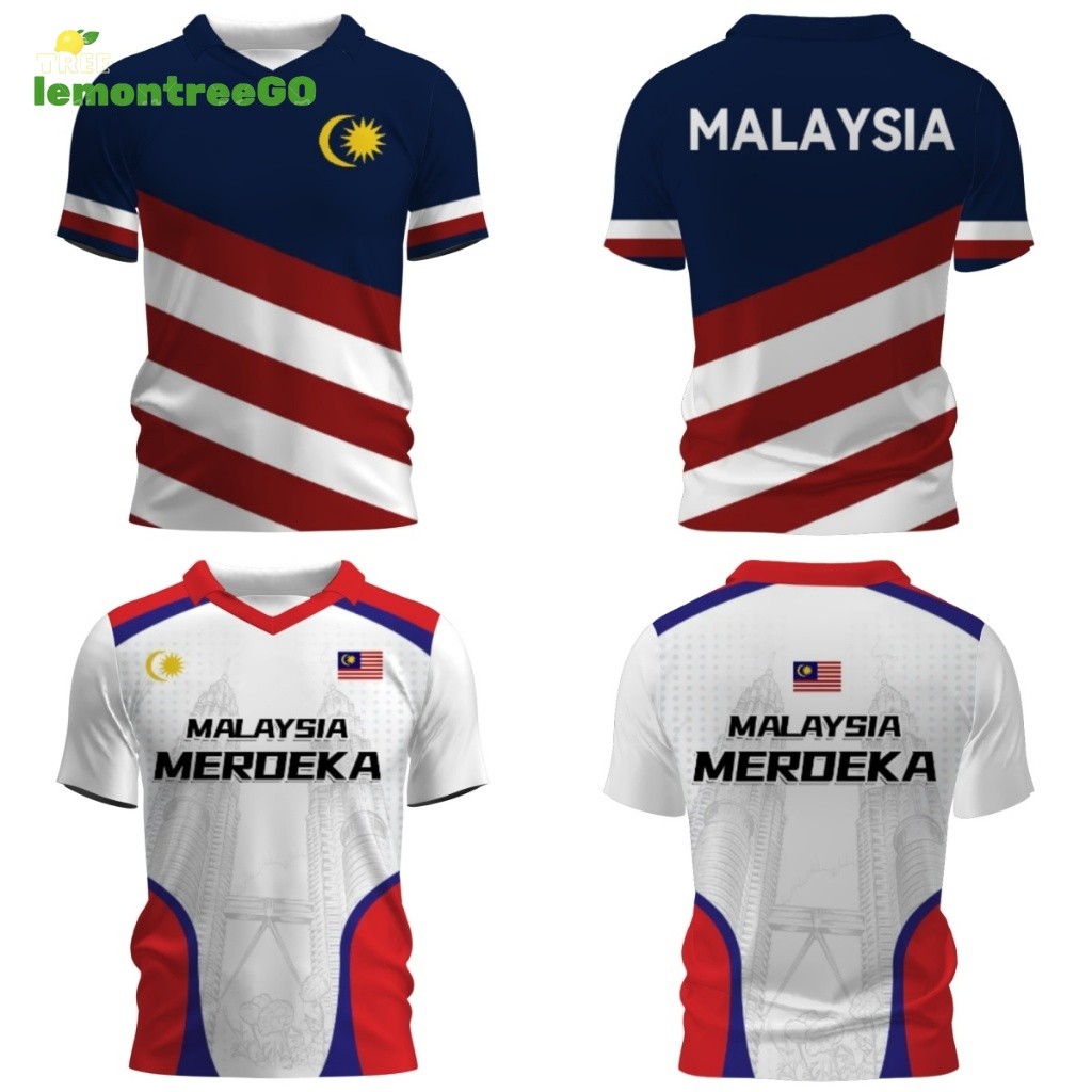 Baju Merdeka 68th Retro Collar Jersey Malaysia Independence Day Baju ...