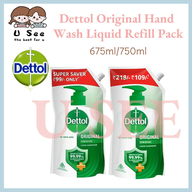 READY SROCK!!! Dettol Original Hand Wash Liquid Refill Pack 675ml/750ml | Shopee Malaysia