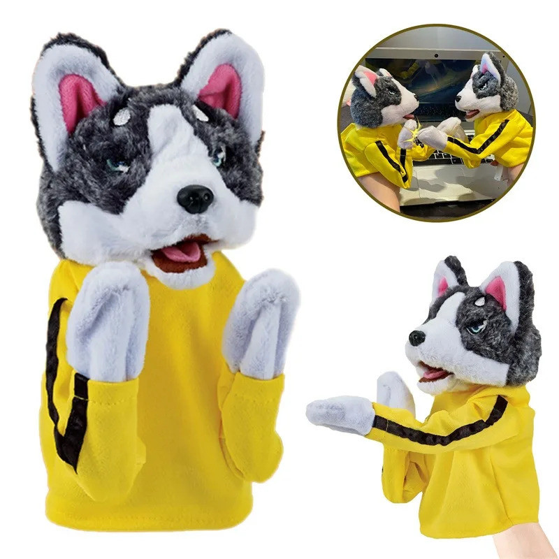 Dog Puppet Hand Puppet Dog Kung Fu Puppet Husky Boxing Puppet Finger ...