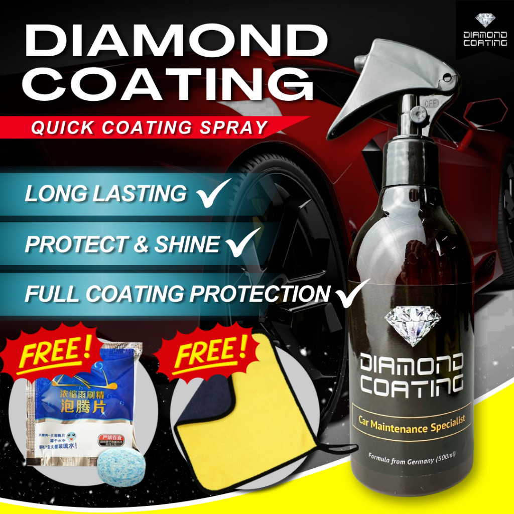 500ml Diamond Coating [FREE KAIN+MYSTERY GIFT] Ceramic Quick Coating ...