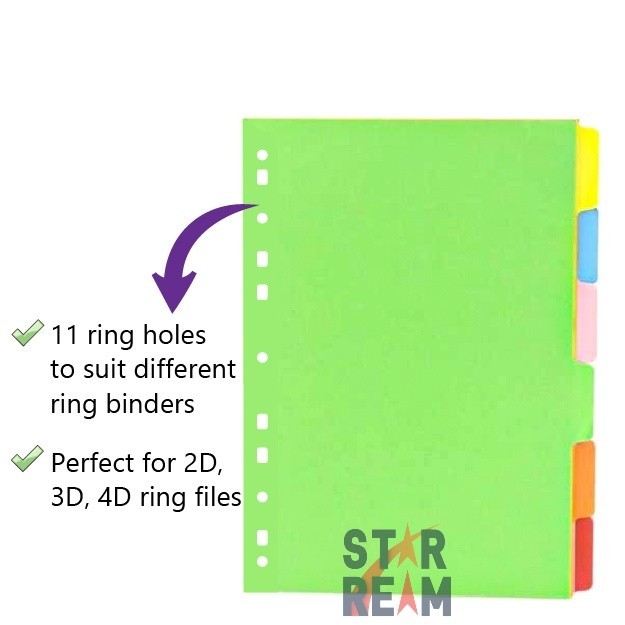 A4 Paper Index Divider (1-20/ A-Z/ Jan-Dec/ Colors)| Document Divider ...