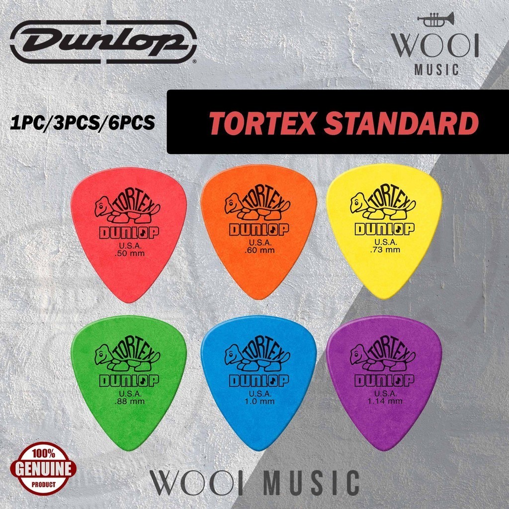 Jim Dunlop Tortex Standard Guitar Pick - Made In USA (1pcs/3pcs/6pcs ...