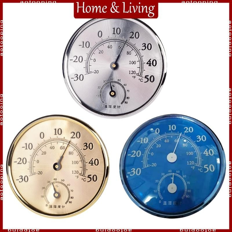 AOTO Indoor Temperature Humidity Detector Sensor-Gauge Analog ...