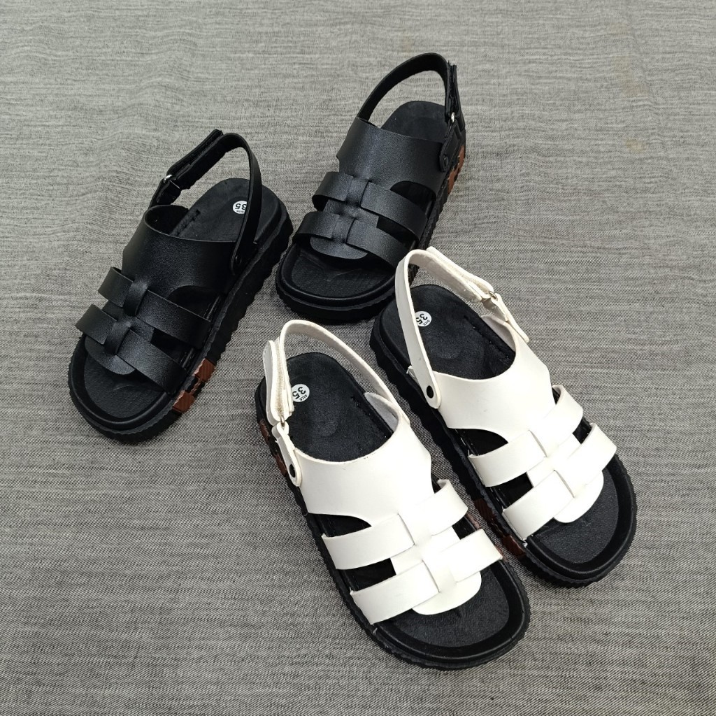 Esty Mario Women'S Sandal With Solid Straps Korean Style | Shopee Malaysia