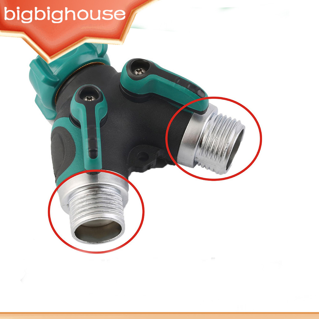 2 Way Garden Water Pipe Connectors Adapter 3/4 Water Garden Hose ...