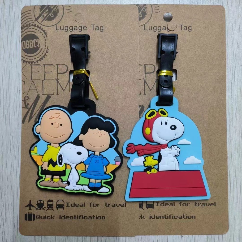 Travel Essential Ready Stock Identification Tag New Snoopy Tinkerbell Cat Crayon Shin-Chan ...