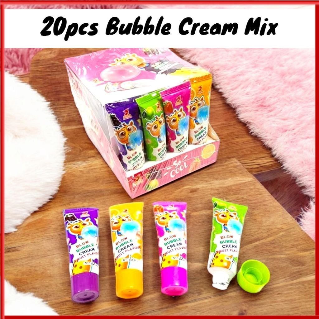 Bubble Cream with Popping Candy 20pcs x22g (bubble gum) | Shopee Malaysia