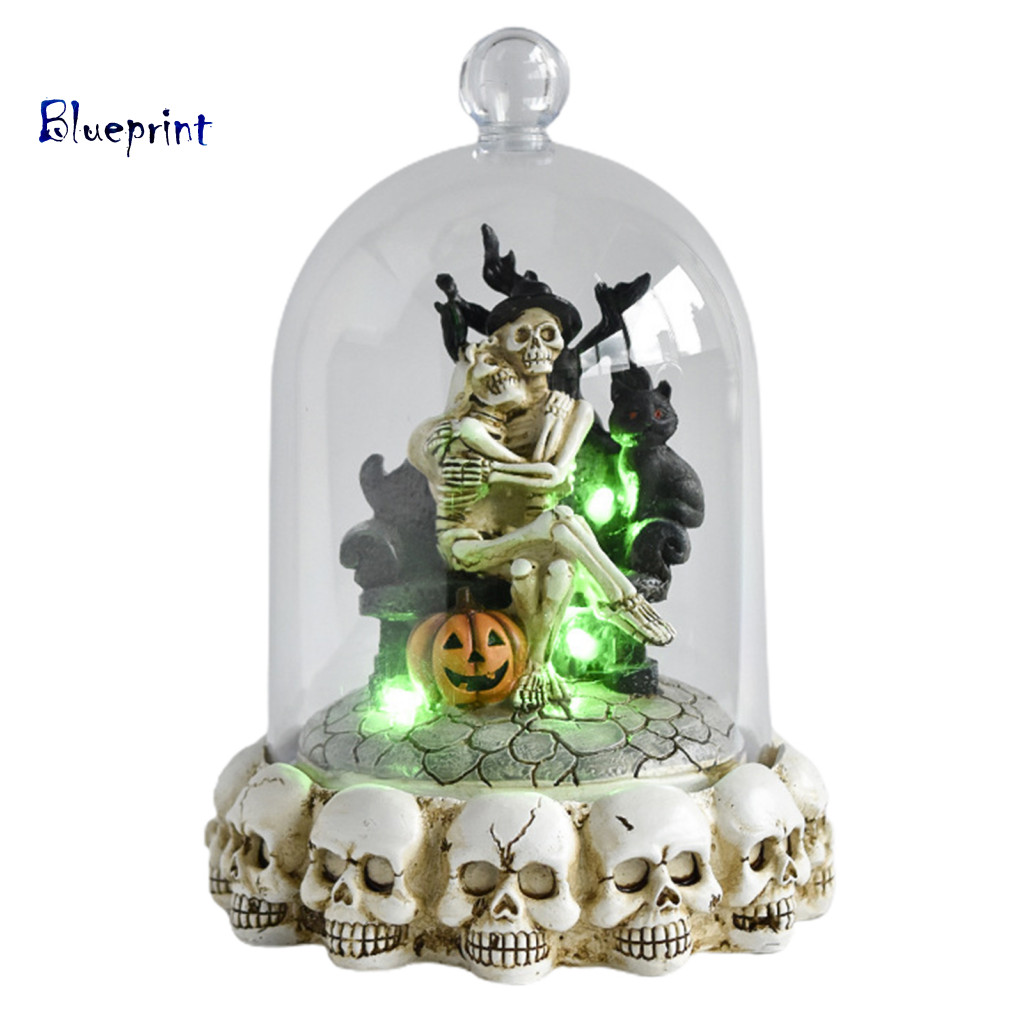 Halloween Skeleton Statue Gothic Skeleton Statue Spooky Halloween ...