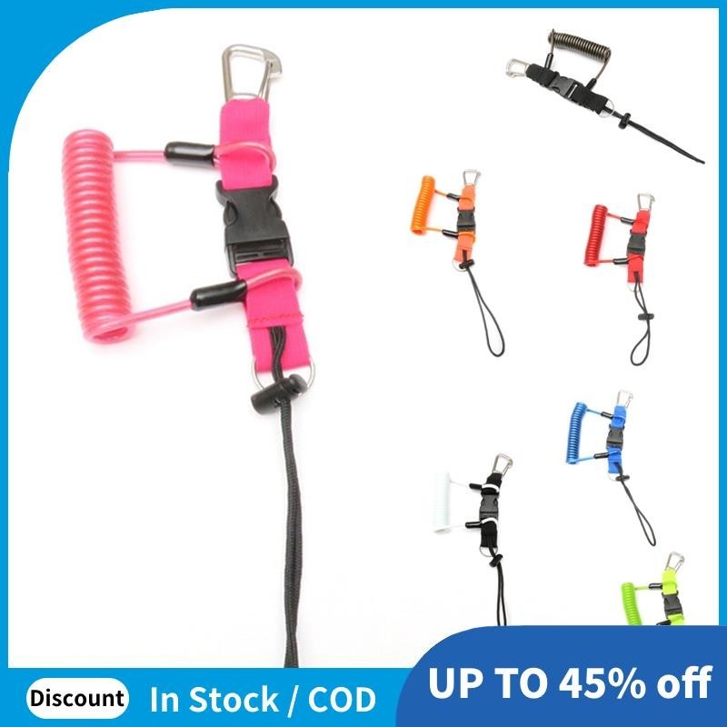 Scuba Diving Lanyard Anti-Lost Spiral Spring Coil Lanyard with Buckle ...
