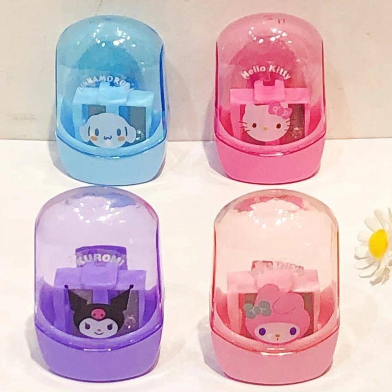 4Pcs/Set Sanrio Creative Double hole pencil sharpener cute mini cartoon ...