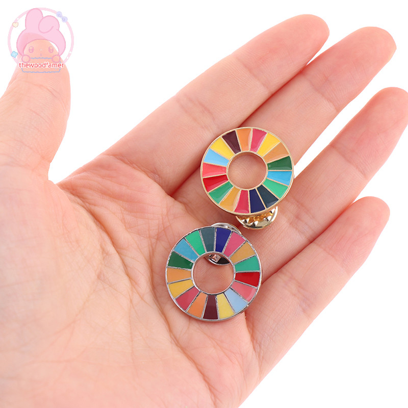 thewoodfamer Enamal 17 Colors Sustainable Development Goals Brooch ...