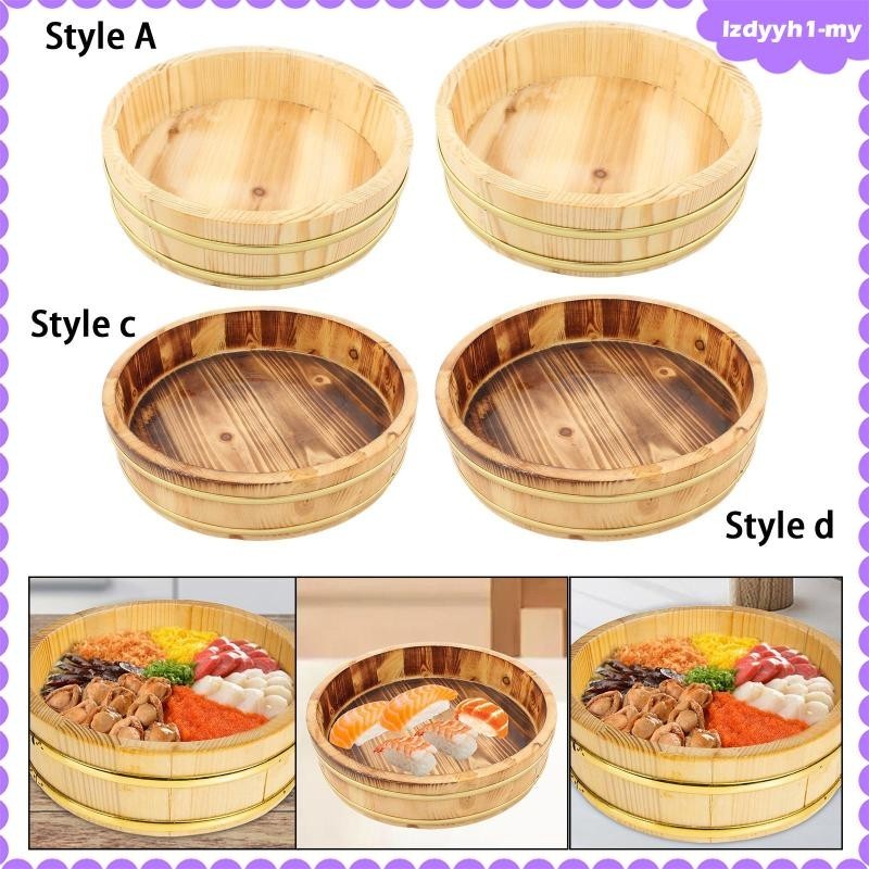 [JoyDIY] Rice Mixing Tub Table Centerpiece Reusable Wooden Sushi Bucket ...