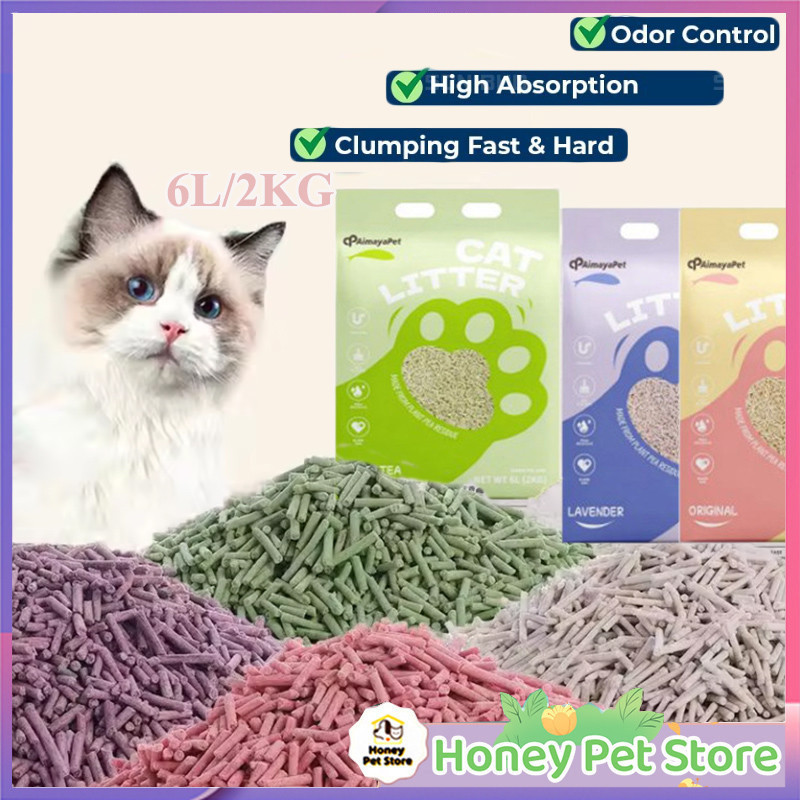 6L/2KG Cat Litter Ultra Clean Odor Control High Absorption Tofu Cat Litter Pasir Kucing Wangi 猫砂 ...