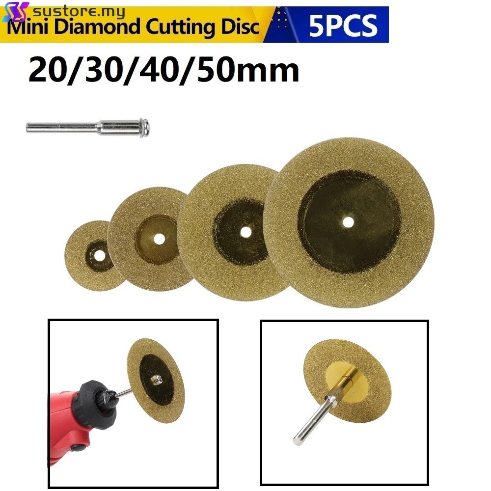 [Super]5pcs Mini Diamond Cutting Disc For Rotary Tools TiN Coated ...