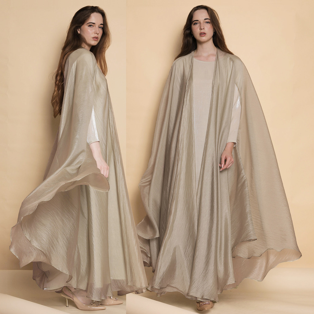 Ramadan Dubai Fashion Cardigan Abaya sets maxi dress 2-piece set Islam ...