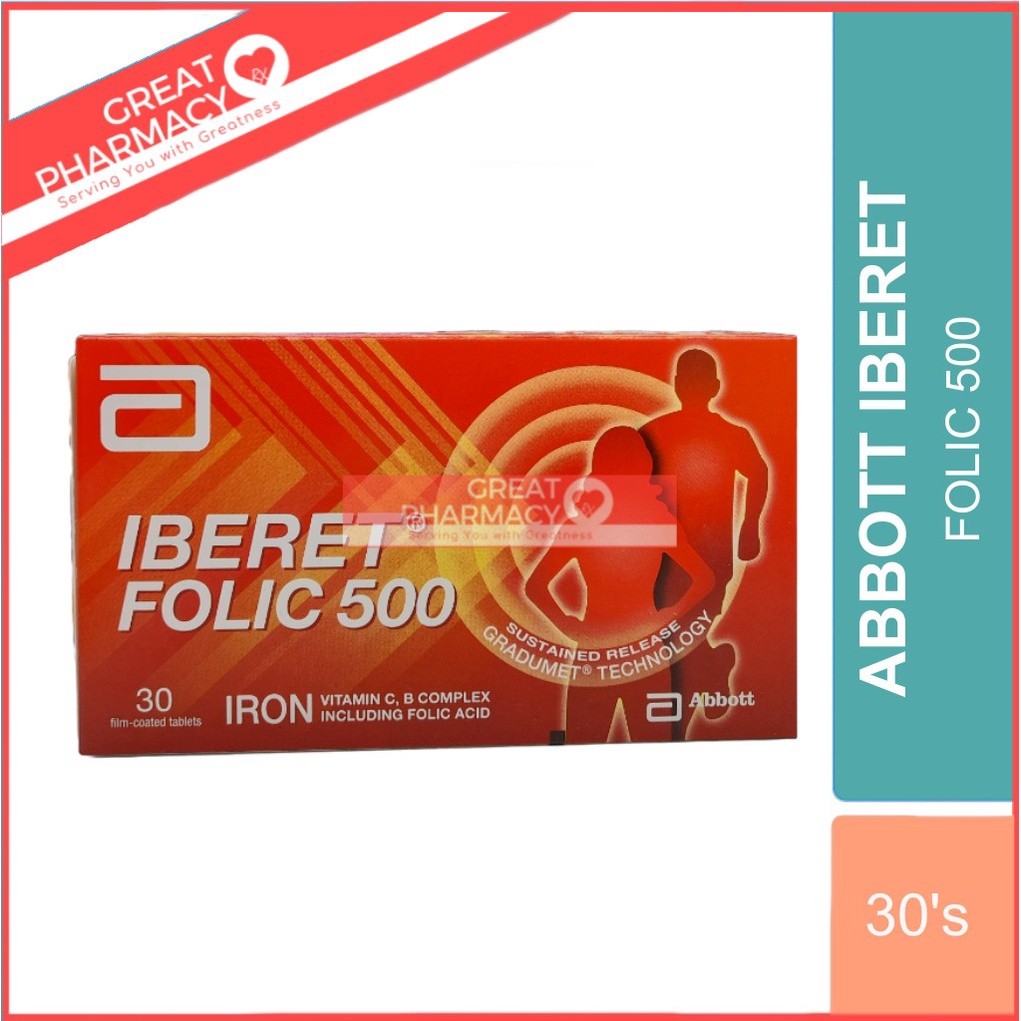 ABBOTT Iberet Folic 500 30's (Exp: year end 2025) | Shopee Malaysia