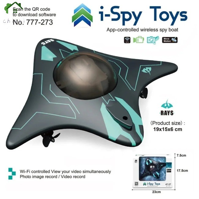 2024! 777-273 Mini WIFI RC Boat With HD Underwater Camera 6 CH Remote ...
