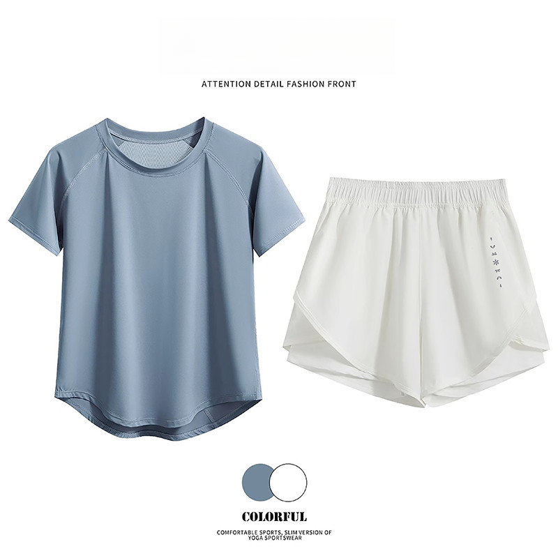 Thin sports suit women's fitness leisure women's clothing slimming yoga clothes elastic ...