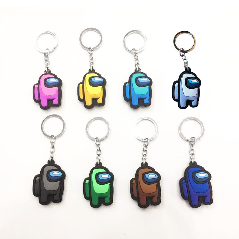 Among us Silicone Keychain Car Key Bag Pendants Ornament Men Women Car ...