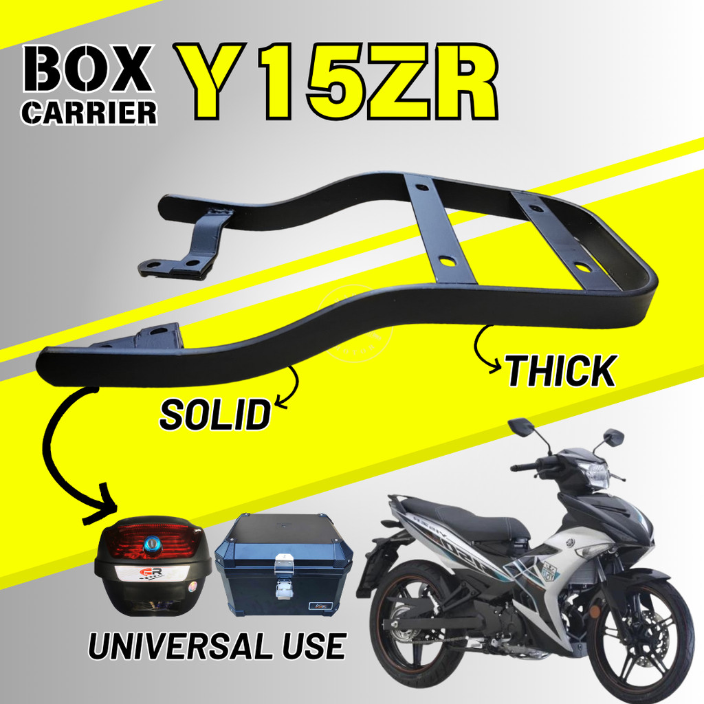 Y15ZR YSUKU REAR BOX MONORACK BOX CARRIER BRACKET KAKI TABAK HEAVY DUTY PVC KOTAK BESI BELAKANG ...