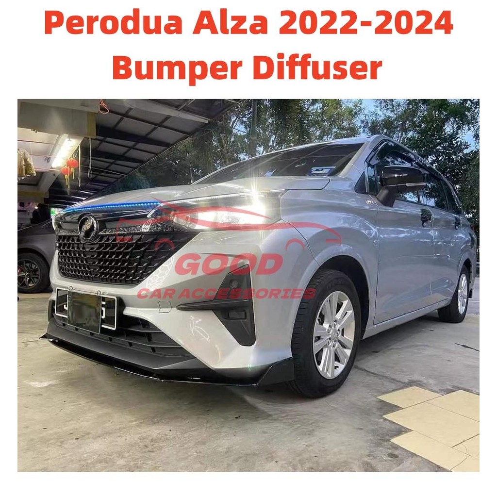 Perodua Alza 2022-2025 Front Bumper Diffuser Lip Wrap Angle Splitters ...