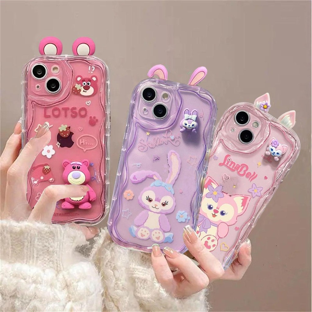 Cute 3D Ears Disney LinaBell StellaLou Lotso Doll Casing For Samsung ...