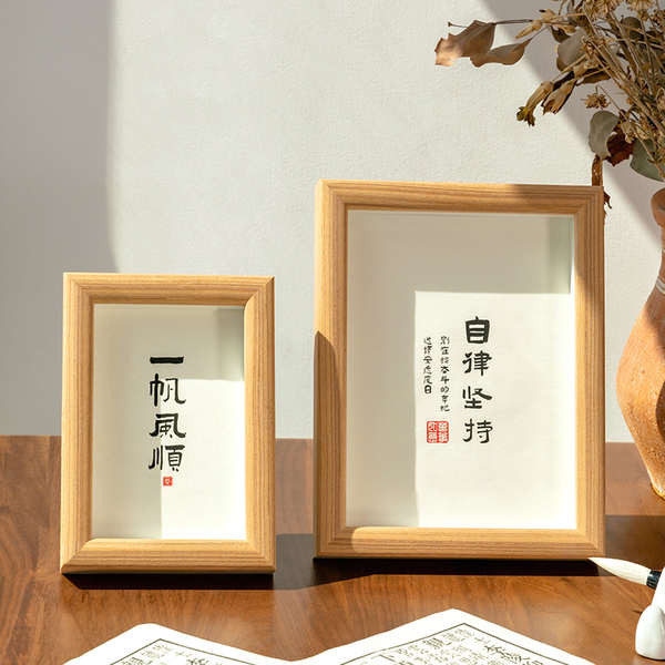 frame gambar besar Bingkai foto berongga tiga dimensi kayu pepejal, tetapkan meja, spesimen ...