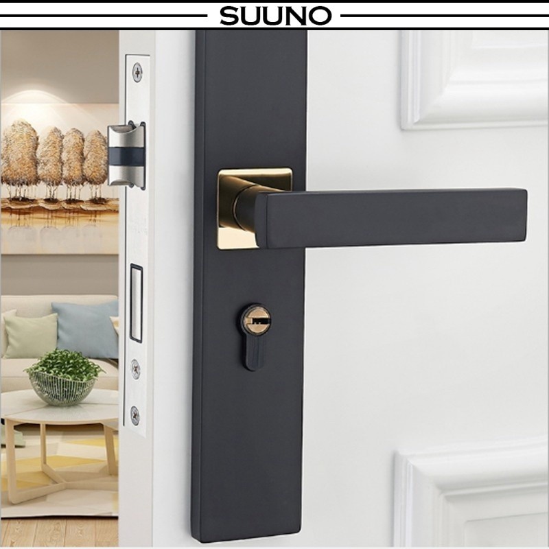 Modern Door Lock Bedroom Door Handle Lock Anti-Theft Aluminum Alloy ...