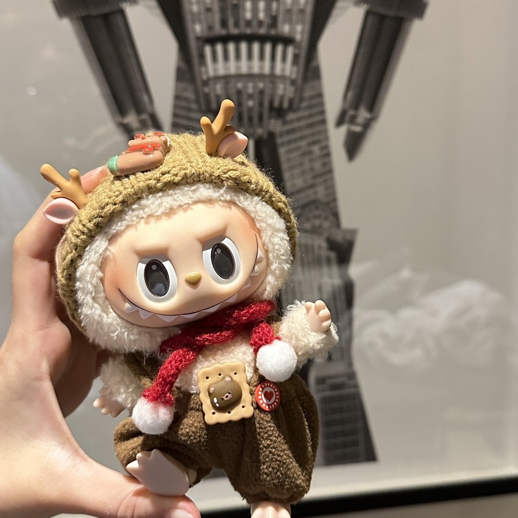 LABUBU POP MART V1/V2 17cmPlush Doll Pendant Clothes15cmRubber Potato ...
