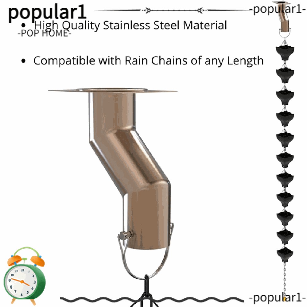 POP Rain Chain Adapter, Rainproof Metal Rain Gutter Adapter ...