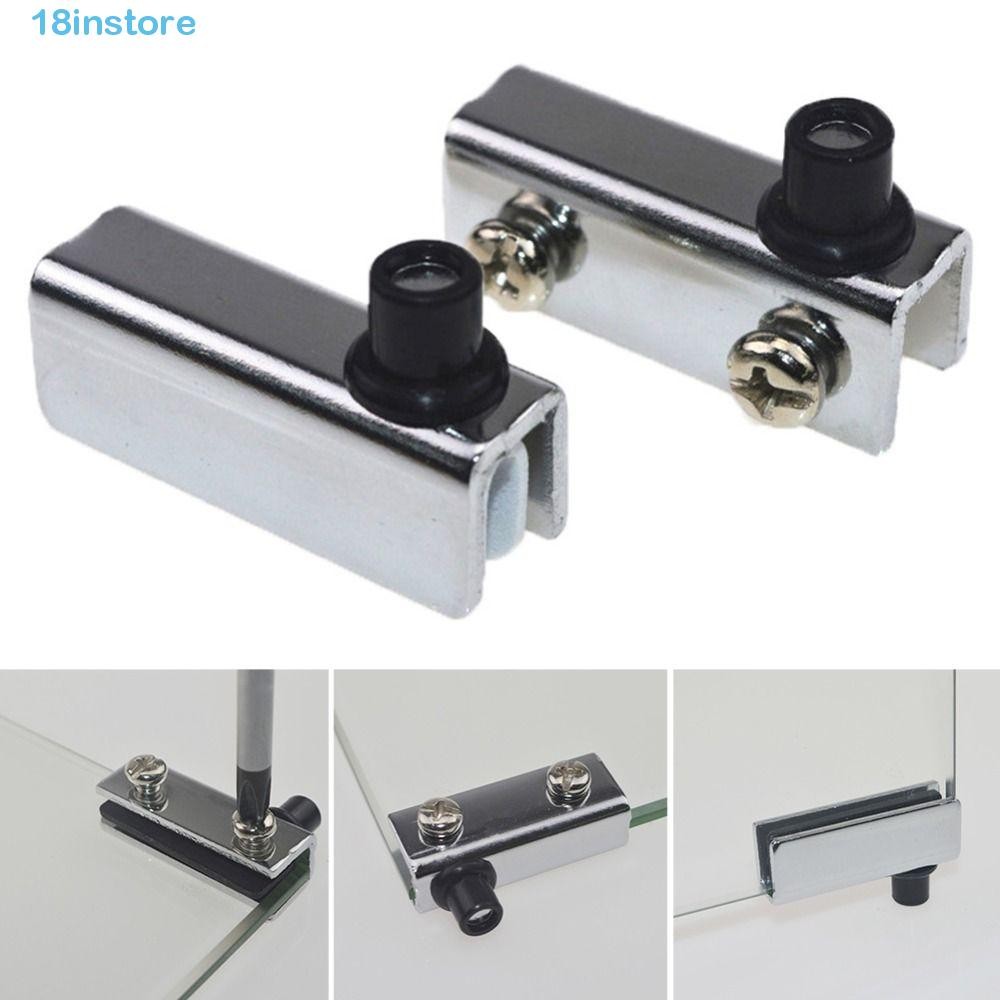 INSTORE 2pair Glass Pivot Hinge, Stainless Steel Flush-fitting Glass ...